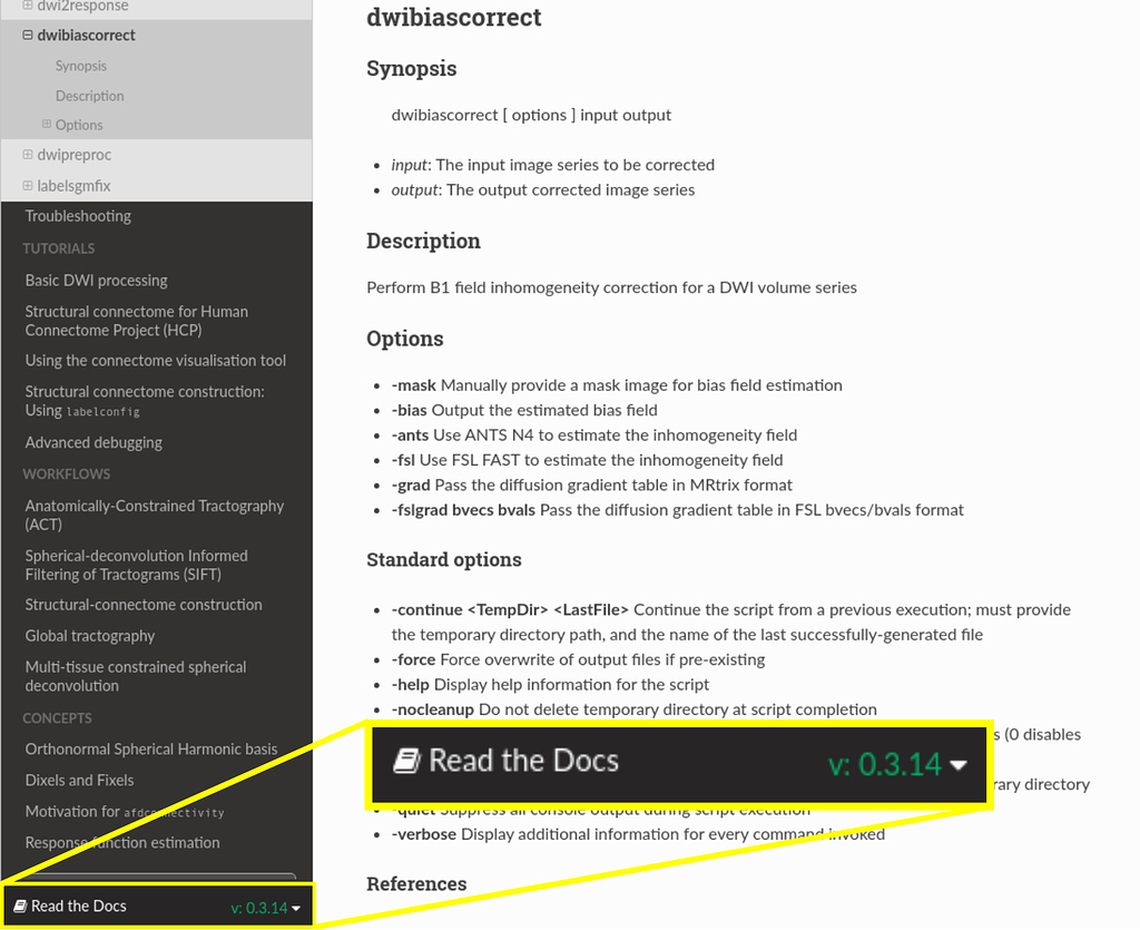 Hyperlinks to MRtrix3 online documentation - Wiki - MRtrix3 Community