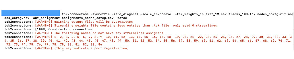 Tck2connectome error - MRtrix3 Community