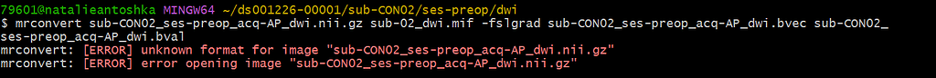 mrconvert: [ERROR] unknown format for image - MRtrix3 Community
